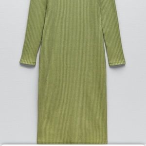 Zara | Dresses | Zara Ribbed Dress With Buttons | Poshmark